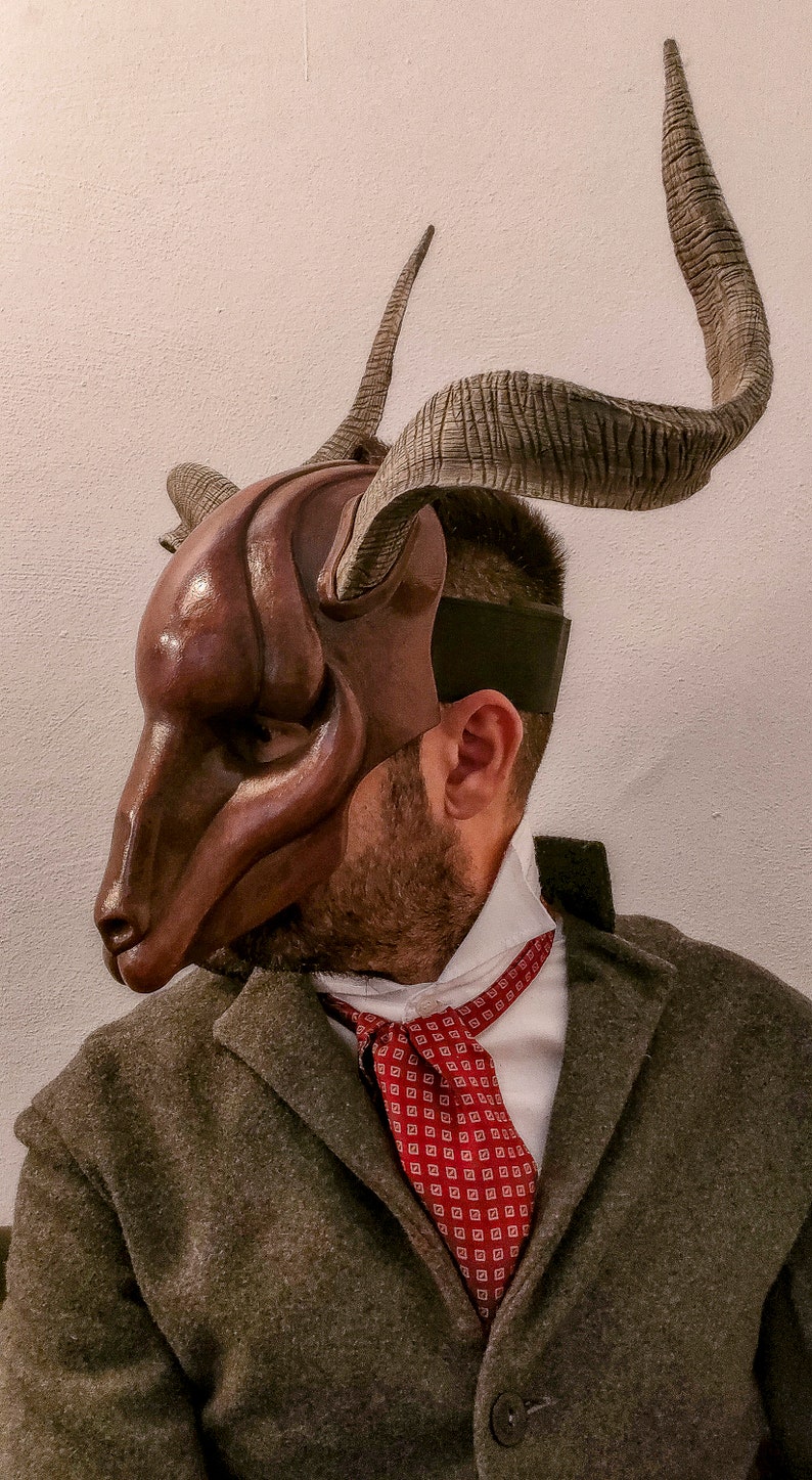 MADE TO ORDER Baphomet Horned Mask Victorian Goat Ram Devil Lucifer ...