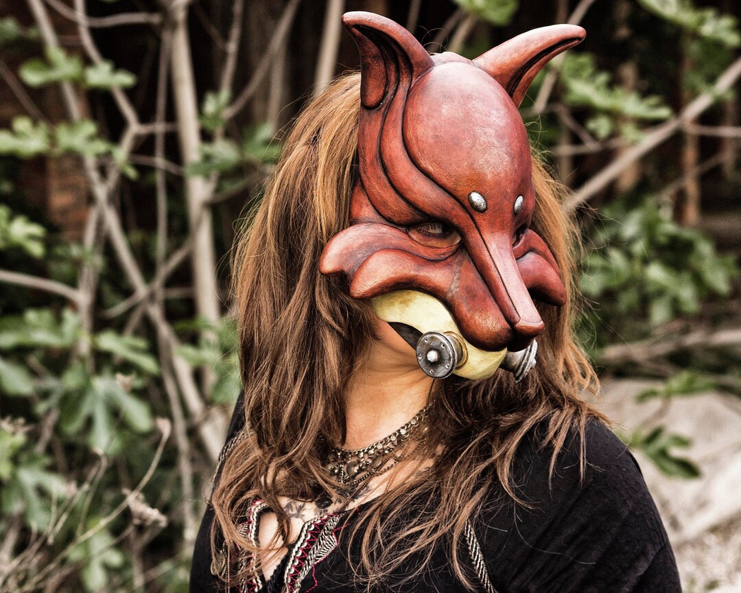 MADE TO ORDER Steampunk Fox Mask, Scavenger, Traveller, Larp ...