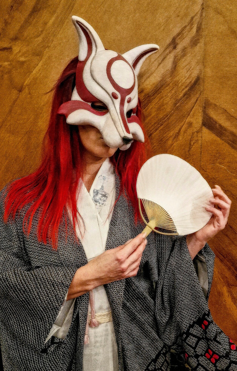 MADE TO ORDER Kitsune Fox Yokai Japanese Spirit Geisha Larp Folk Demon ...