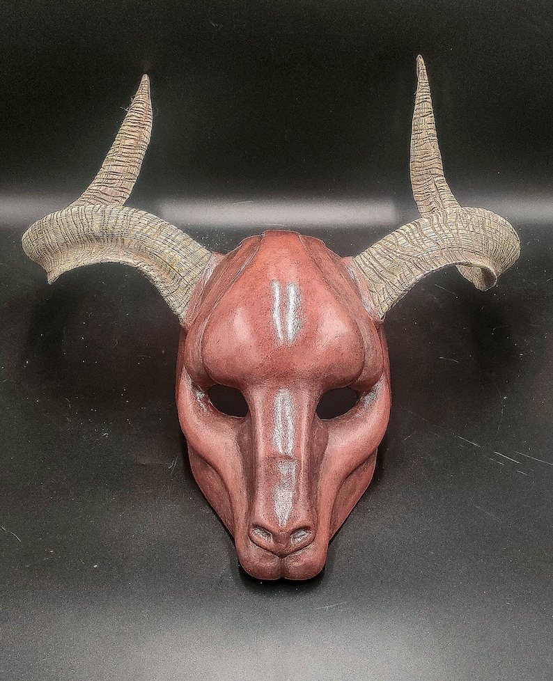MADE TO ORDER Baphomet Horned Mask Victorian Goat Ram Devil Lucifer ...