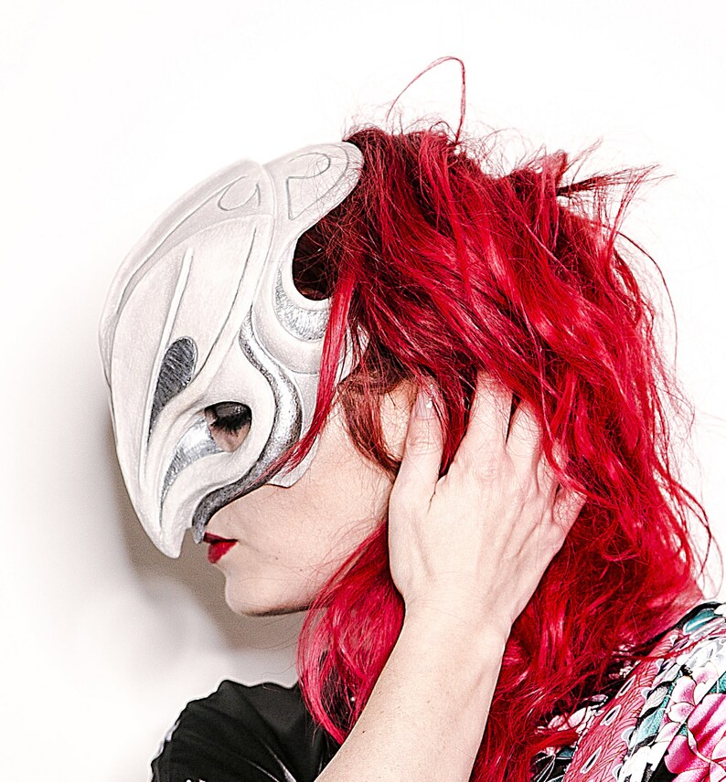 MADE TO ORDER Harpy Mask, Kunoichi, Ninja, Assassin, Barn Owl, Larp ...