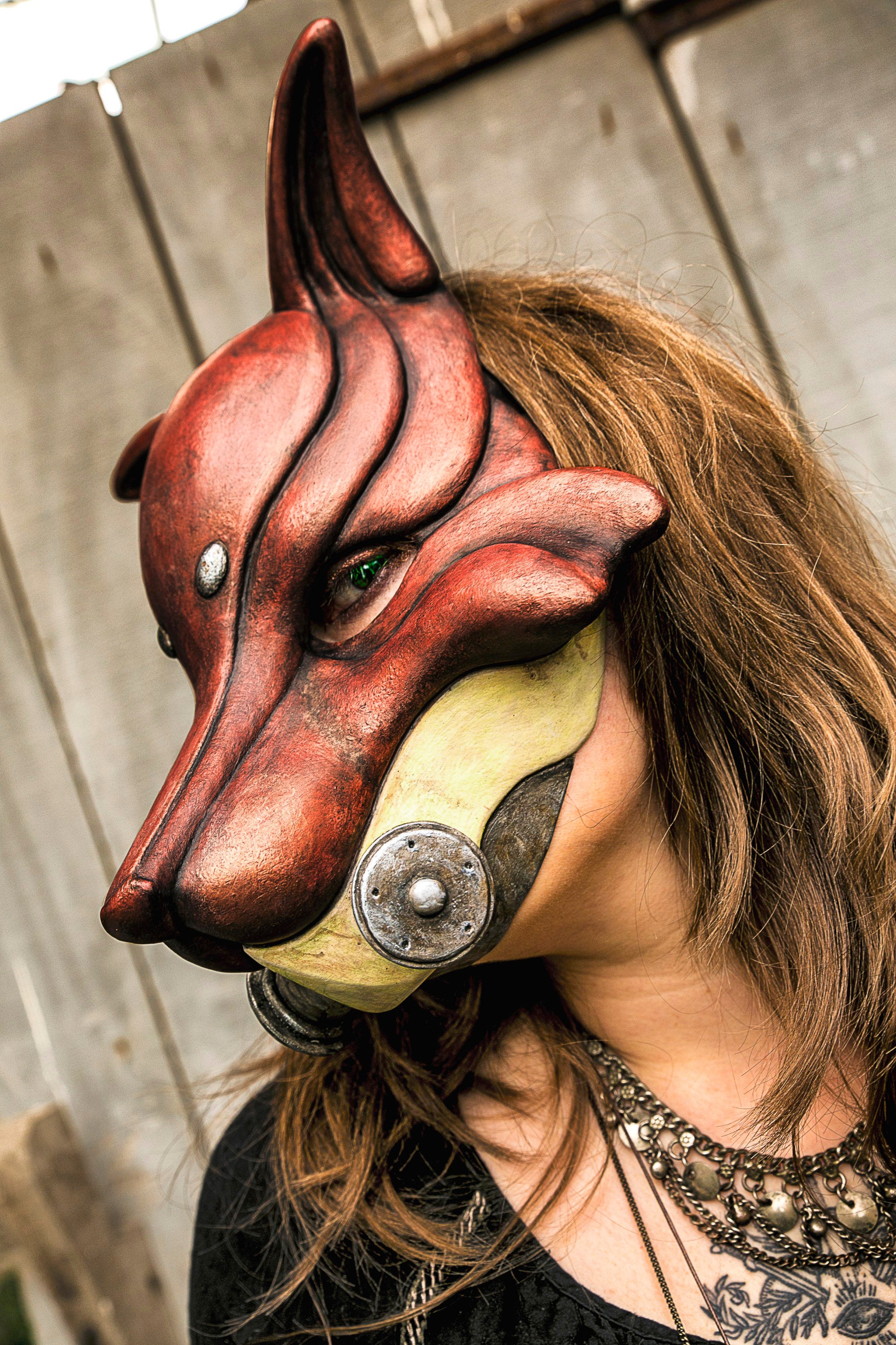 READY TO SHIP Steampunk Fox Mask Scavenger Traveller Larp - Etsy