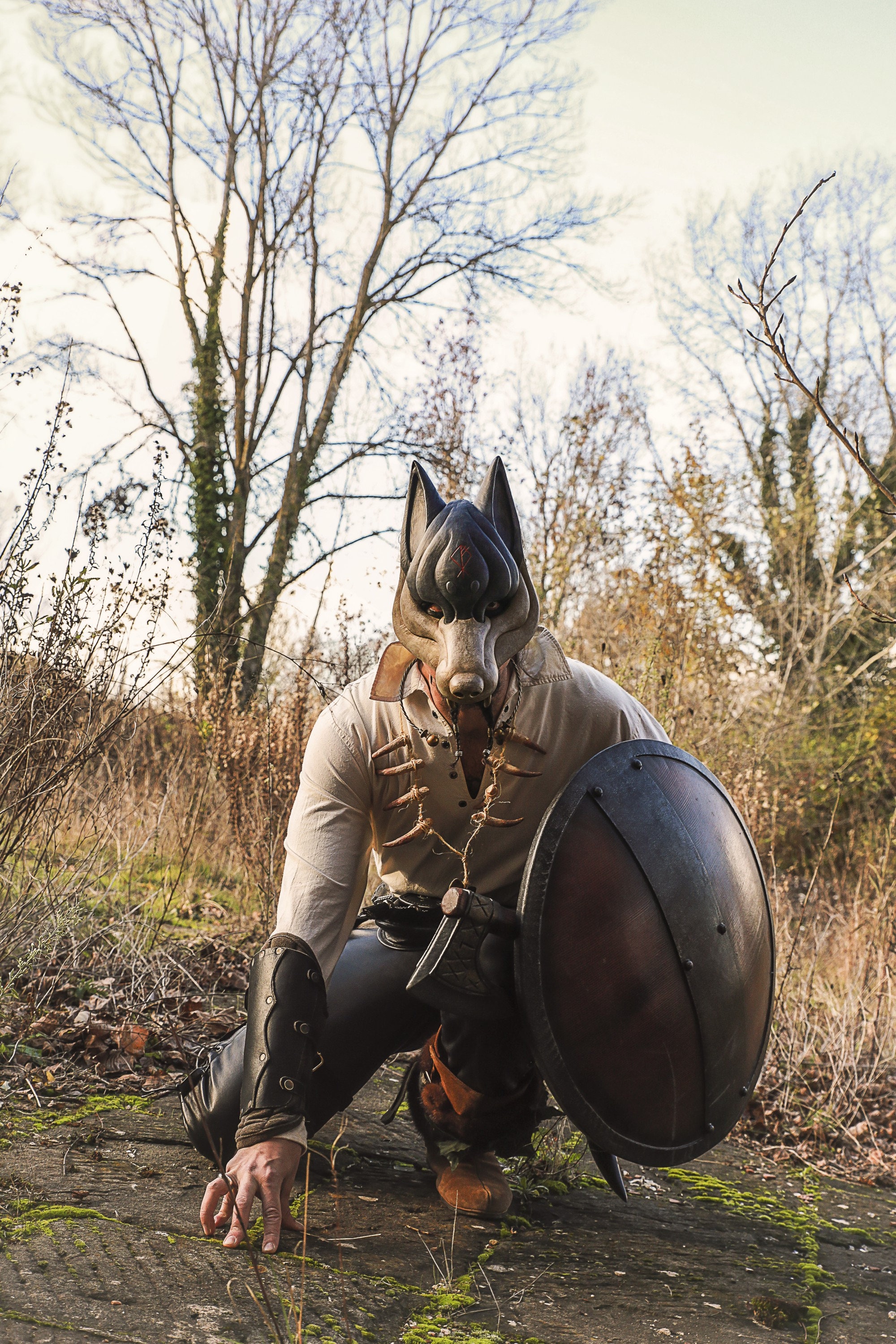 MADE TO ORDER Viking Wolf Mask, Rune, Fenrir, Pagan, Warrior, Berserker ...