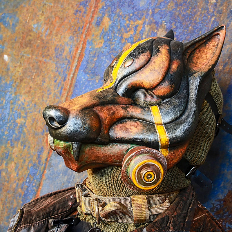 Wolf Face Mask - Etsy