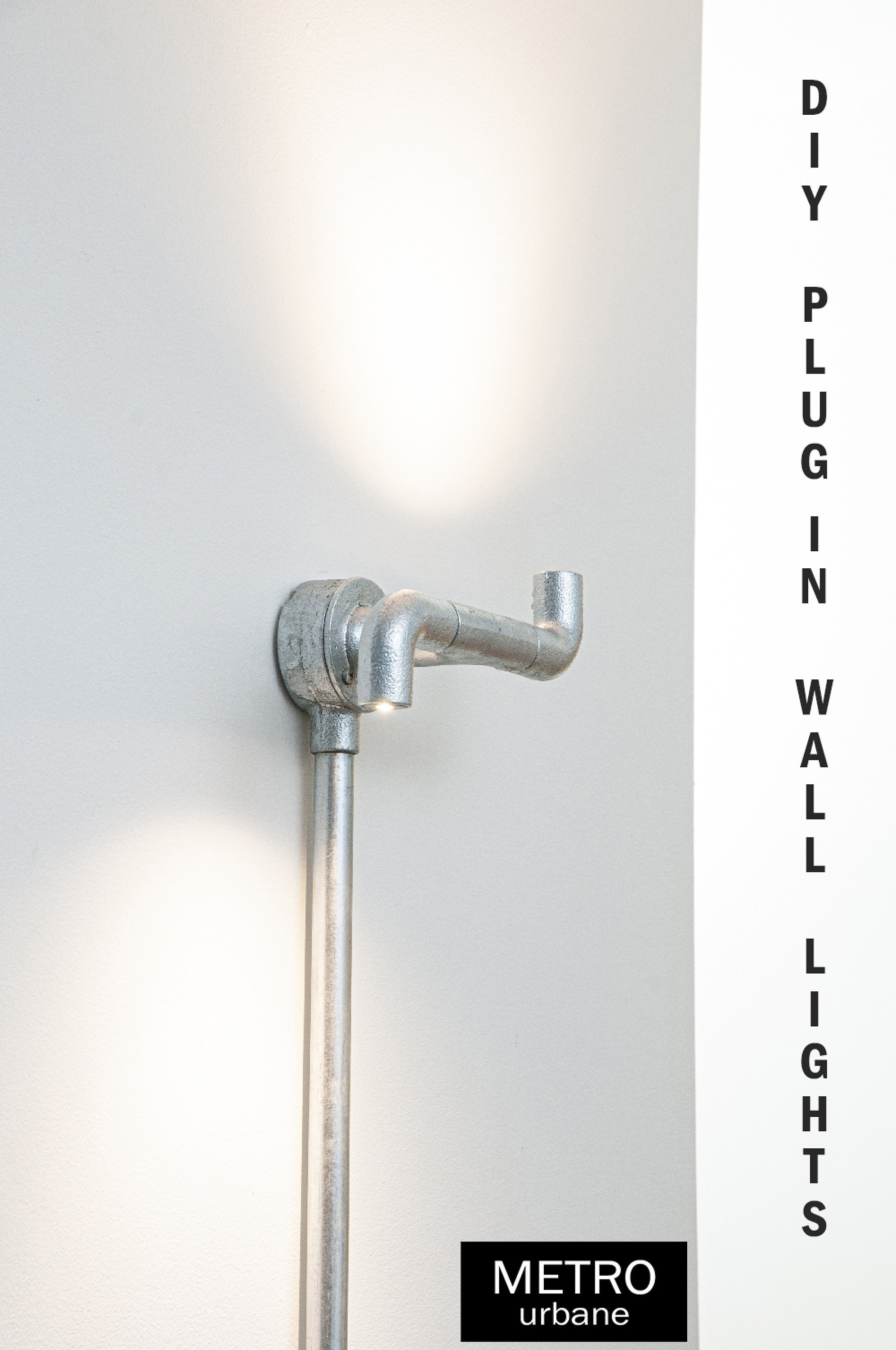Plug in Wall Sconce Conduit Bi-elbow Industrial Lamp. DIY Lighting ...