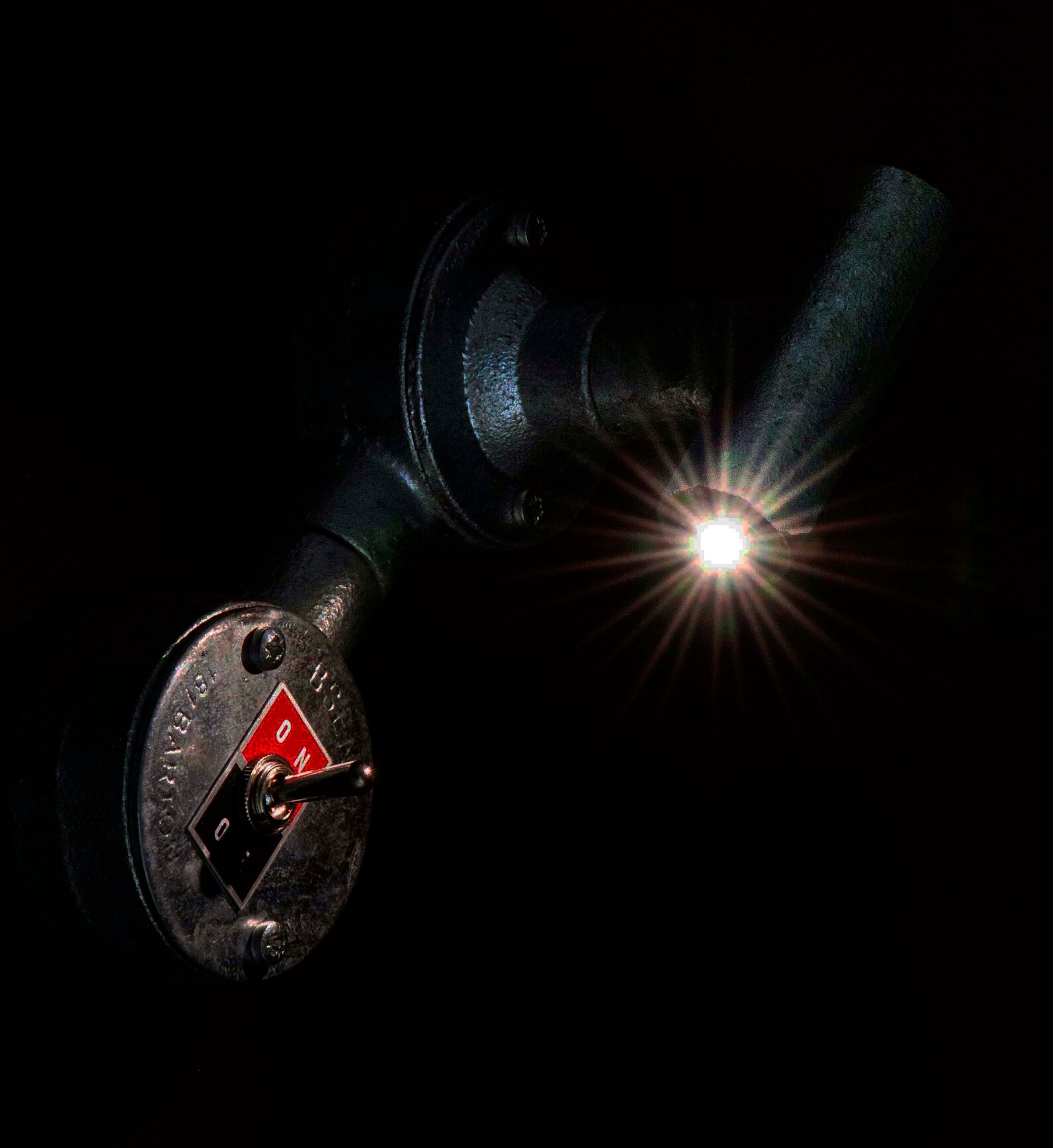 Industrial Wall Light With Switch Sophisticated Conduit Lighting ...
