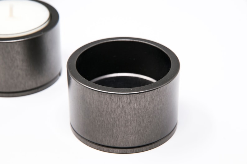 Modern Candle Holder Aluminium Tea Light Holder Titanium - Etsy UK