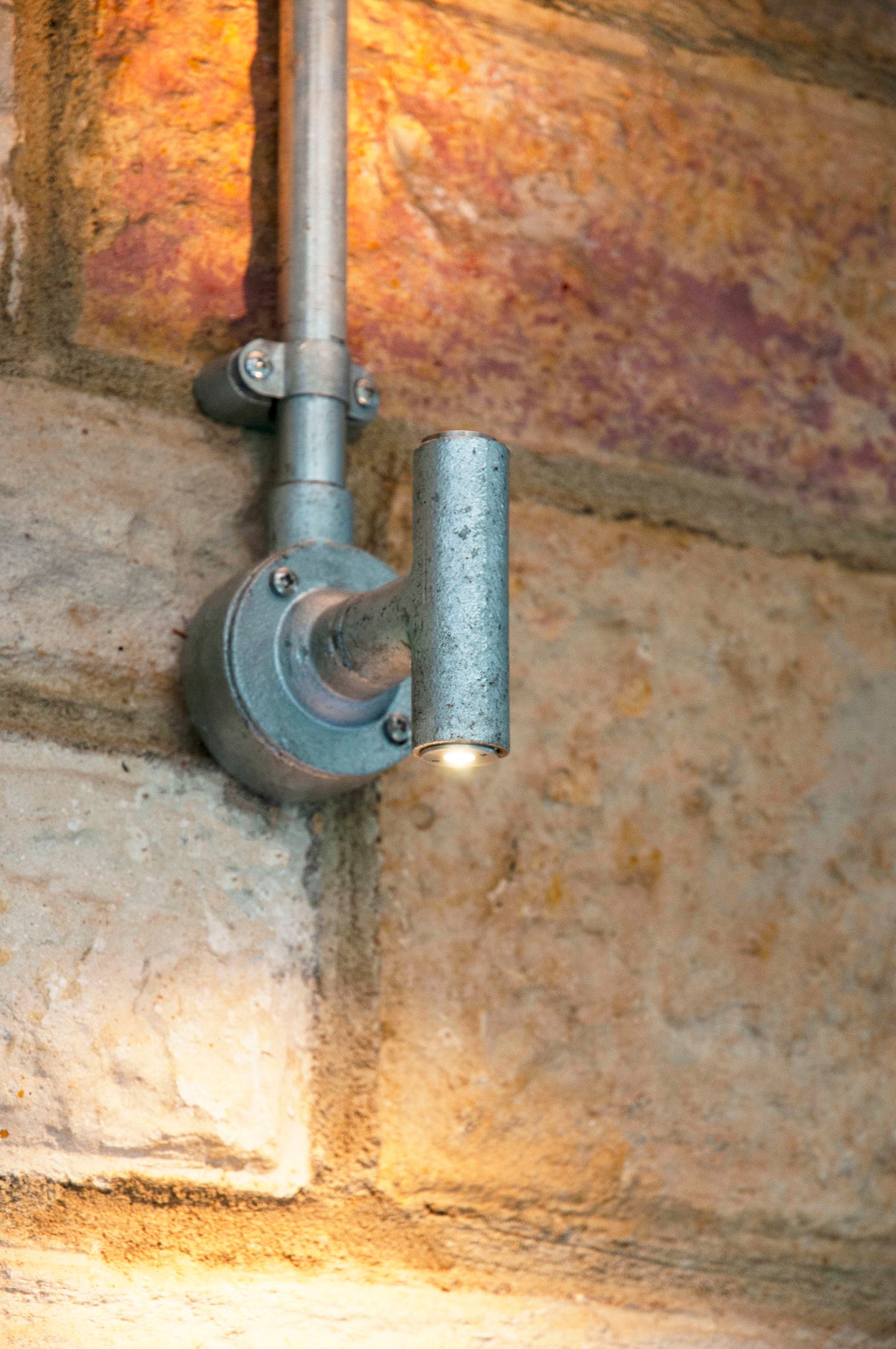 Industrial Wall Light Drop Tee Sophisticated Conduit Lighting Steampunk ...