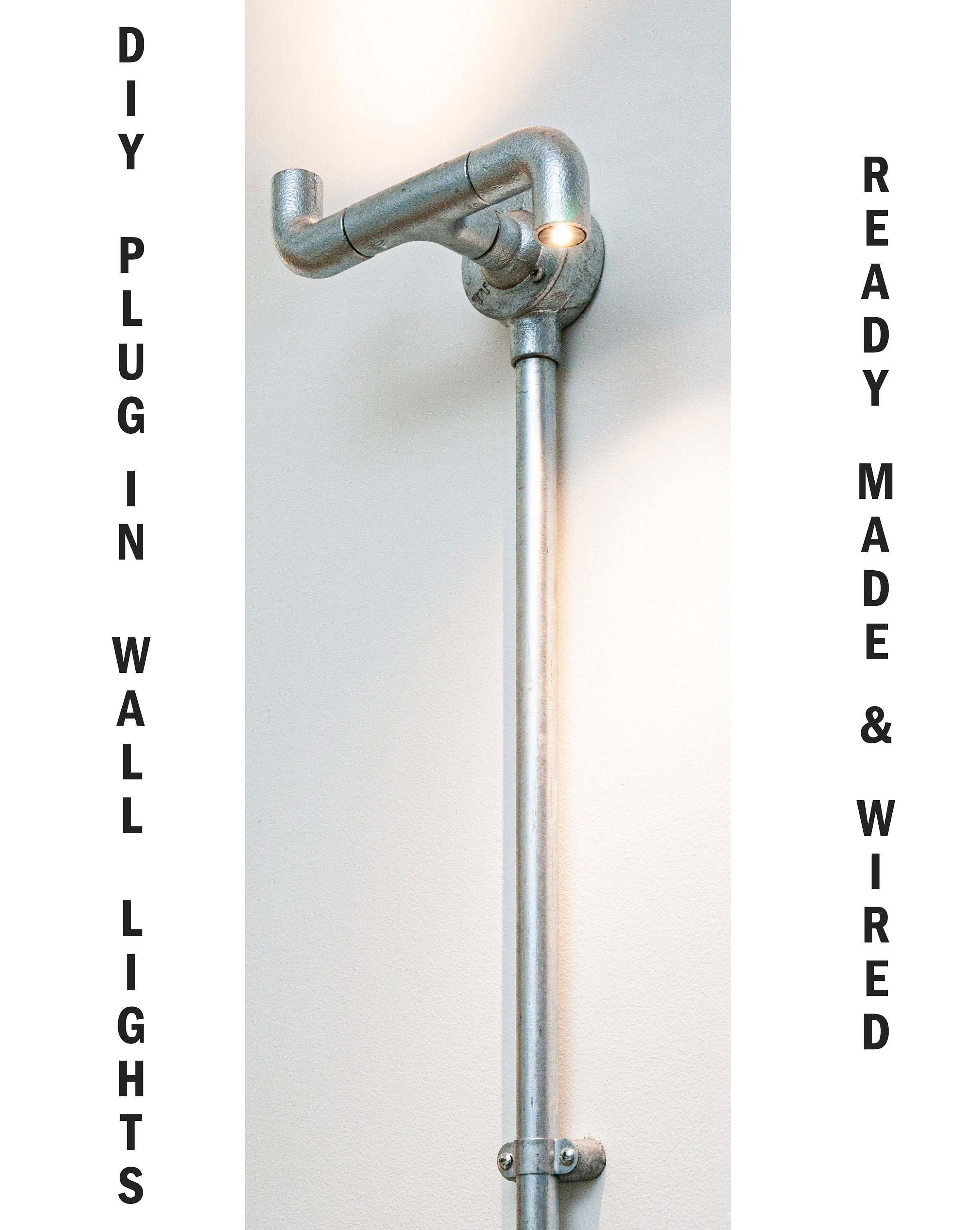 Plug in Wall Sconce Conduit Bi-elbow Industrial Lamp. DIY - Etsy