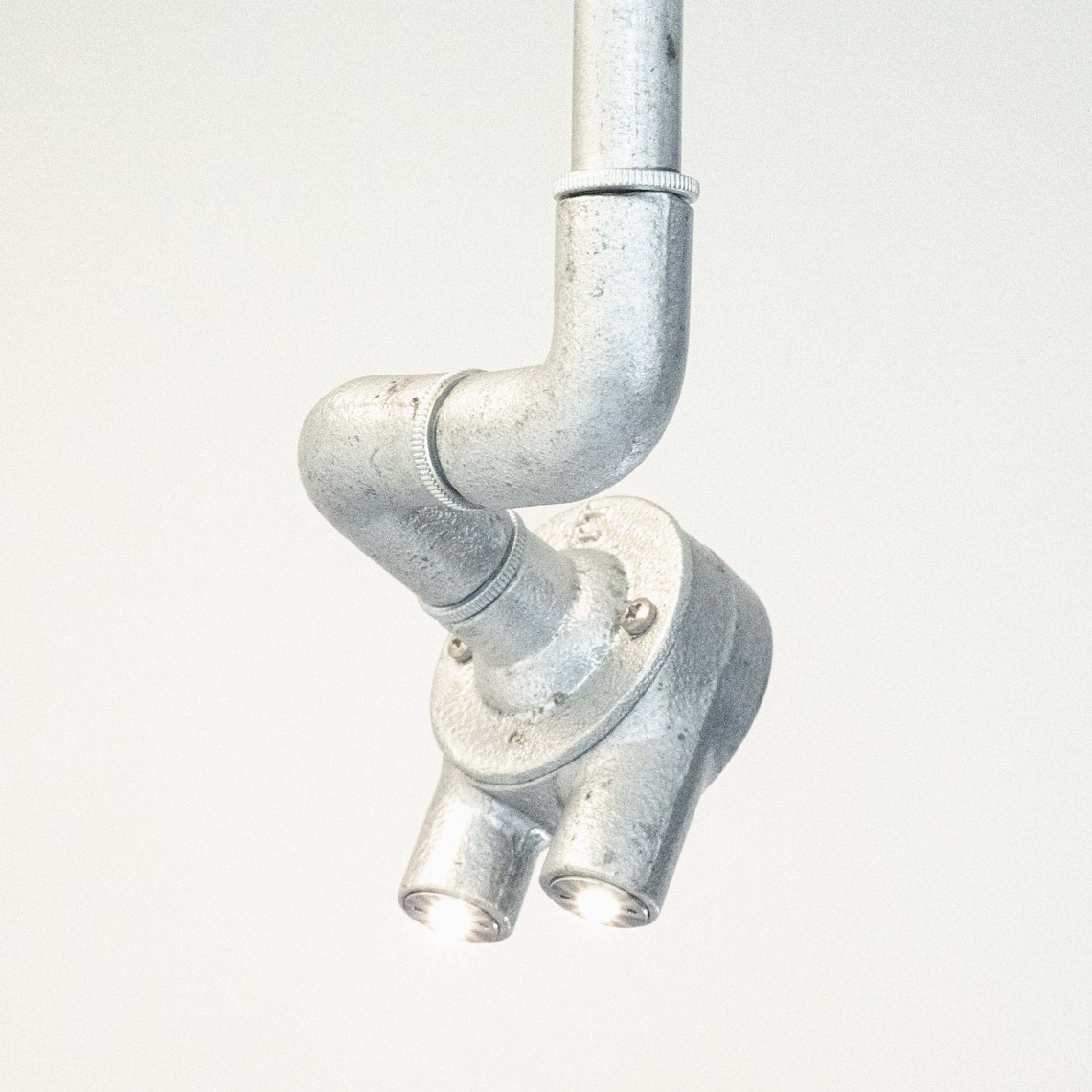 Industrial Spotlight Conduit Box Spot Twin Double. 2 Way Adjustable ...