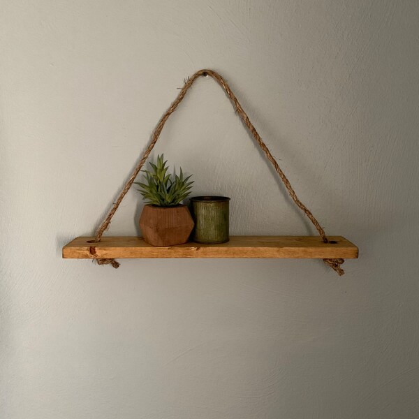 Hanging Rope Shelf - Etsy