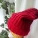 Rib Hat/beanie | 100% Merino Wool | Red | Luxurious Handknit Cozy ...