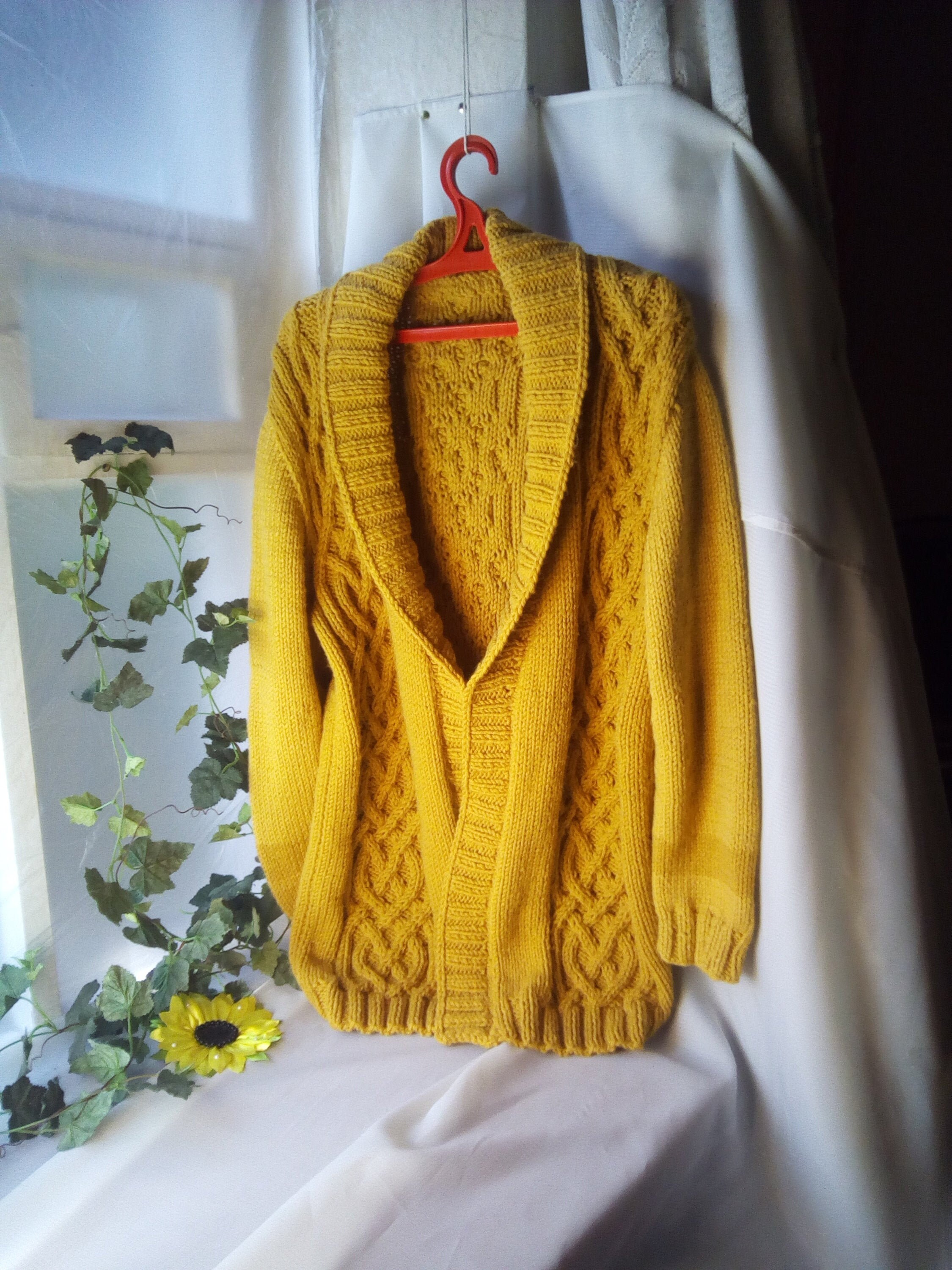 Yellow Cardigan Open Front Sweater Coat - Etsy