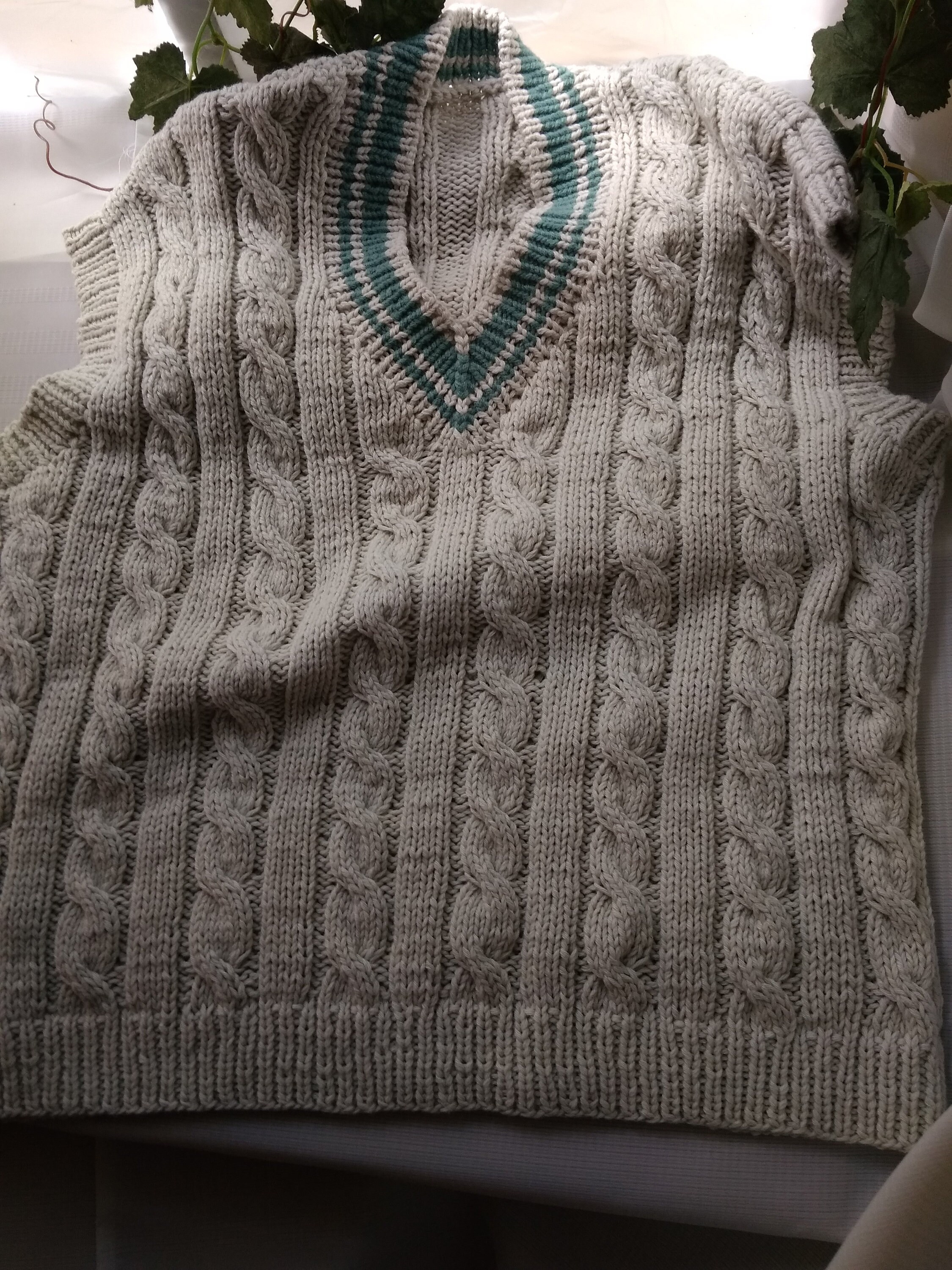 Hand Knit Merino Wool Vest Sweater: Gender Neutral V-neck Pullover - Etsy