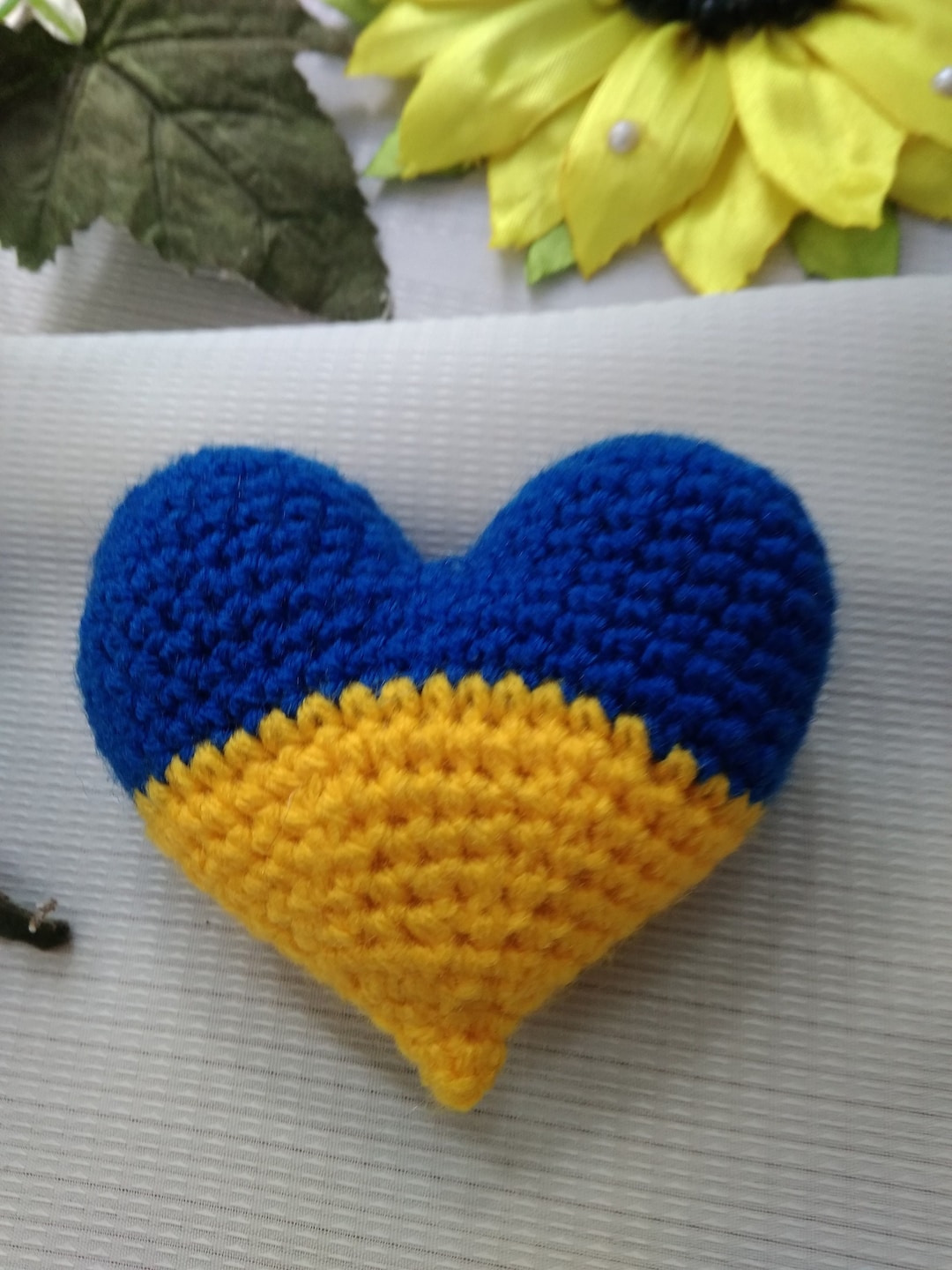 Ukrainian Heart Crochet Pattern PDF in Colors of the Ukrainian Flag ...