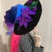 Witch Hat Wizard Hat, Wool Flower Hat Halloween Costume, Spring Hat ...