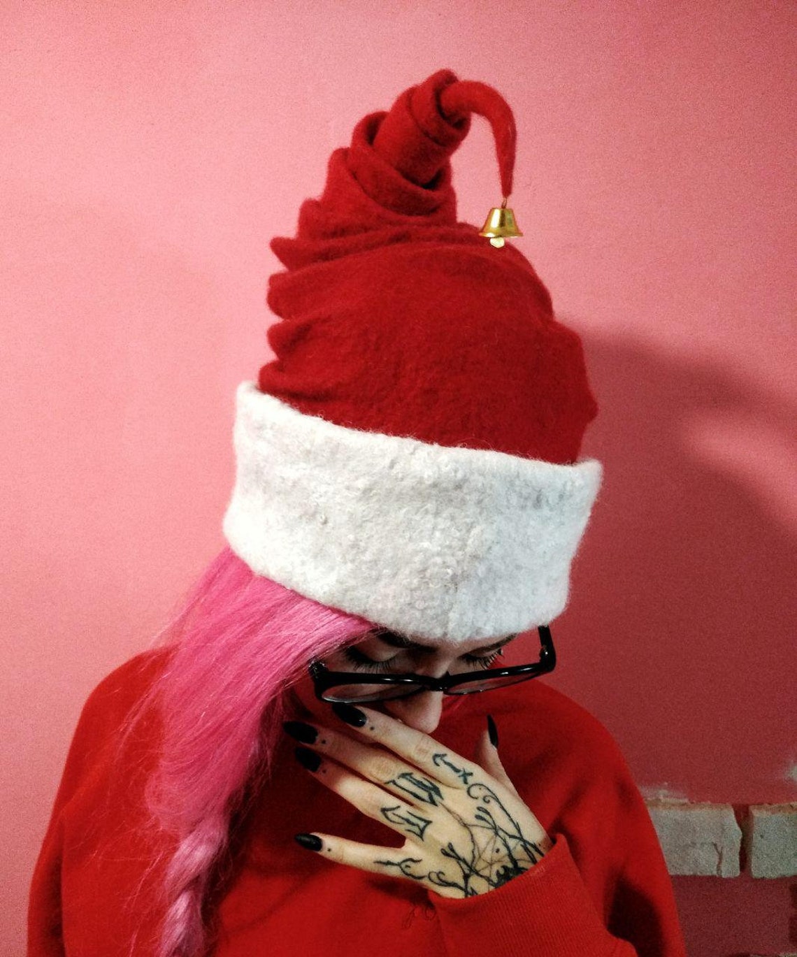 Santa Hat, Fur Hat, Shiny Santa Hat, Santa Hat Santa Costume Christmas ...
