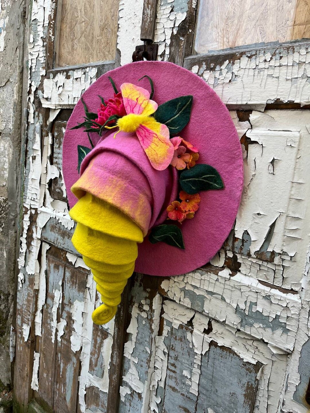 Witch Hat,wizard Hat,moth Wool Flower Hat,halloween Costume,magic ...