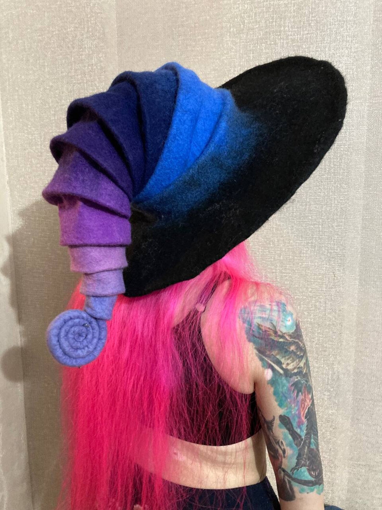Witch Hat, Wizard Hat, Wool Hat, Halloween Costume, Space Hat, Custom ...