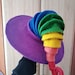 Witch Hat Wizard Hatfelt Rainbow Hatfelted Hat From Wool - Etsy