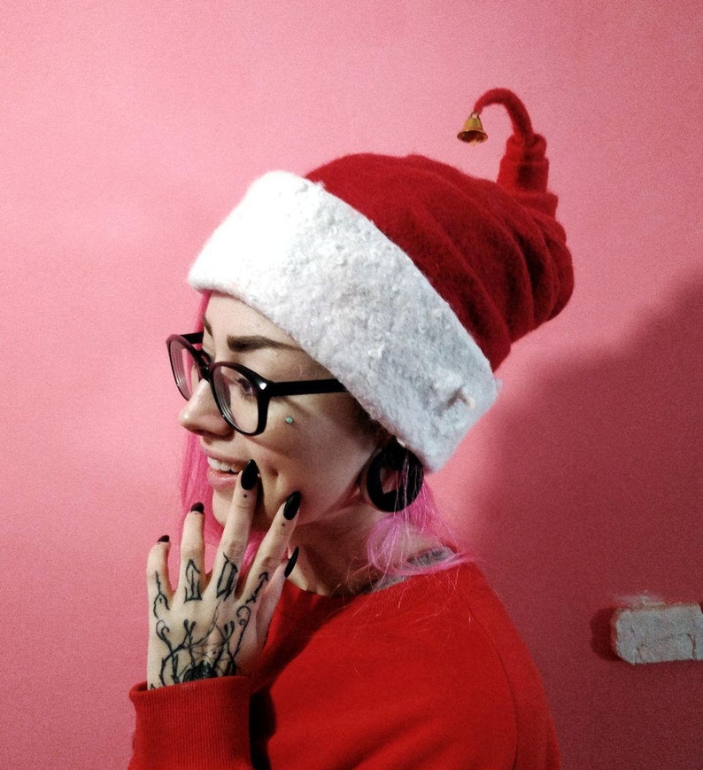 Santa Hat, Fur Hat, Shiny Santa Hat, Santa Hat Santa Costume Christmas ...