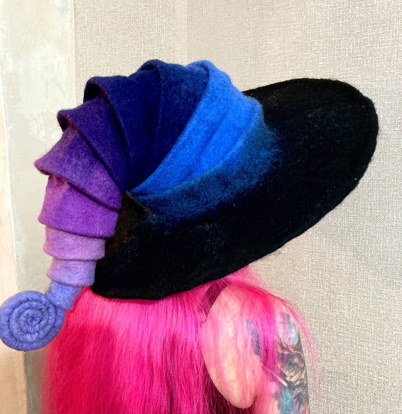 Witch Hat Wizard Hat Wool Hat Halloween Costume Space Hat - Etsy