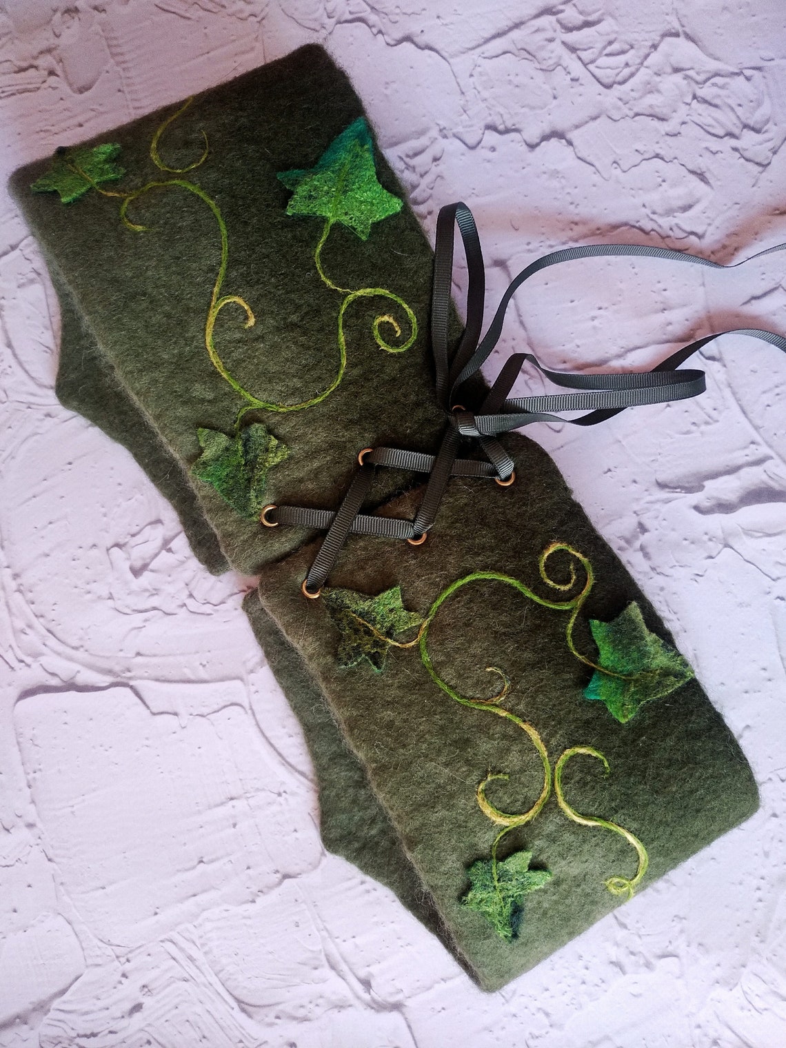 Wool Belt Corset Felted Corset Ivy Witch Belt Green Belt - Etsy