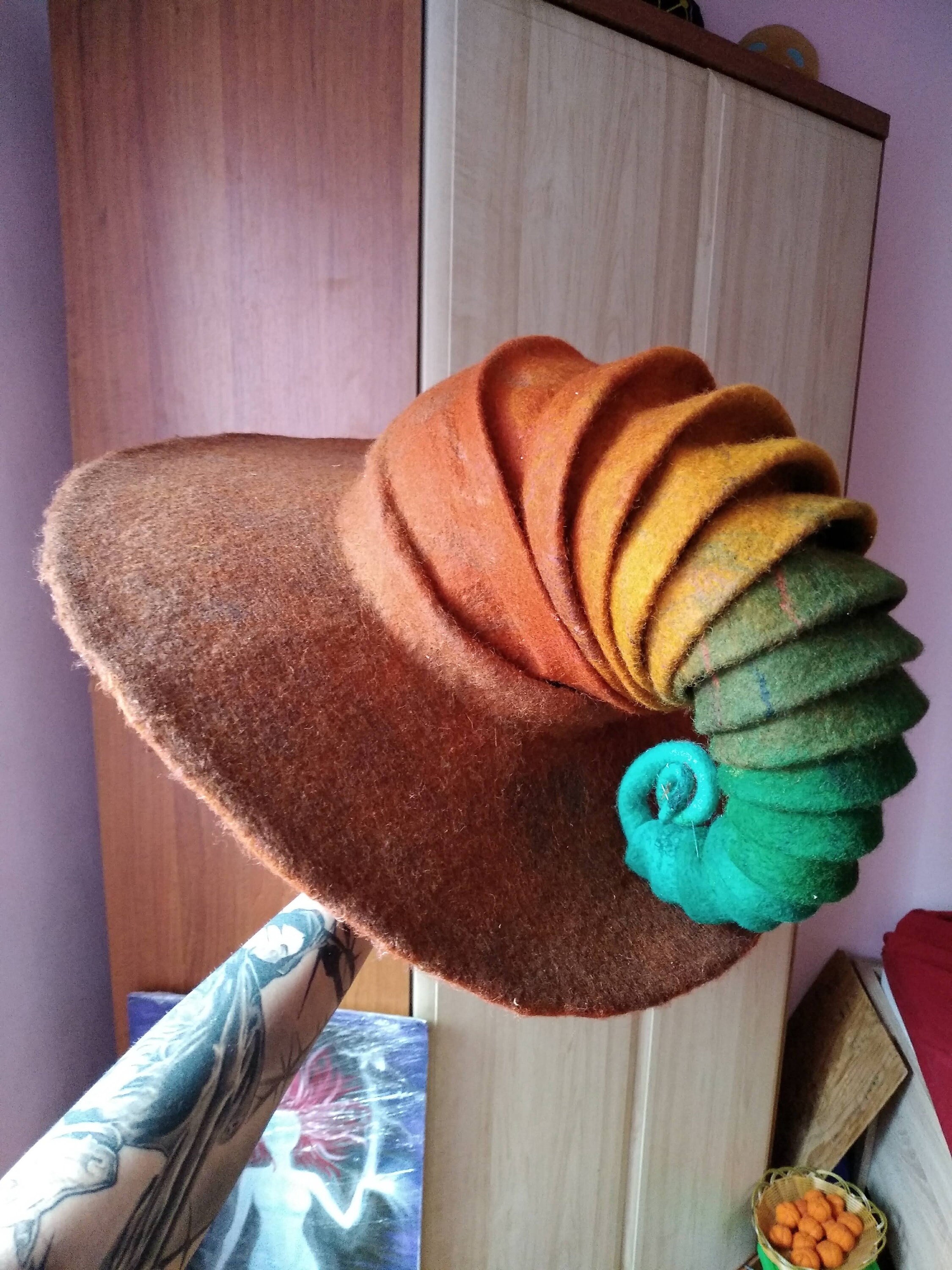 Witch hat wizard hatfelt hat autumnfelted hat from wool | Etsy