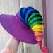 Witch Hat Wizard Hatfelt Rainbow Hatfelted Hat From Wool - Etsy
