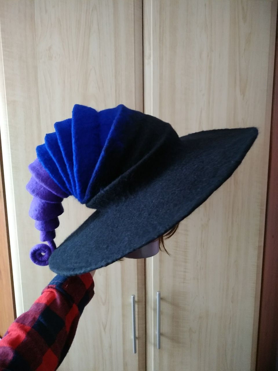 Witch Hat Wizard Hat,felt Hat Blackpurple,felted Hat From Wool ...