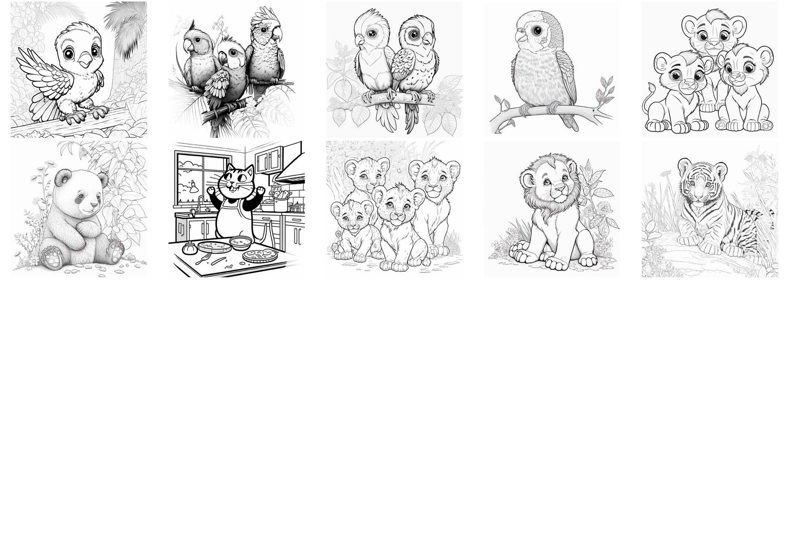 Animal Coloring Pages. Coloring Sheets. Animals Coloring Book. Instant ...