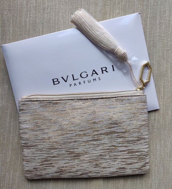 Bulgari Clutch/Trousse in golden fabric - Gem