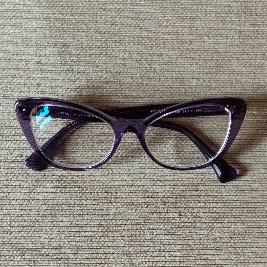Versace Vintage Glyzinie-Brille - Etsy.de