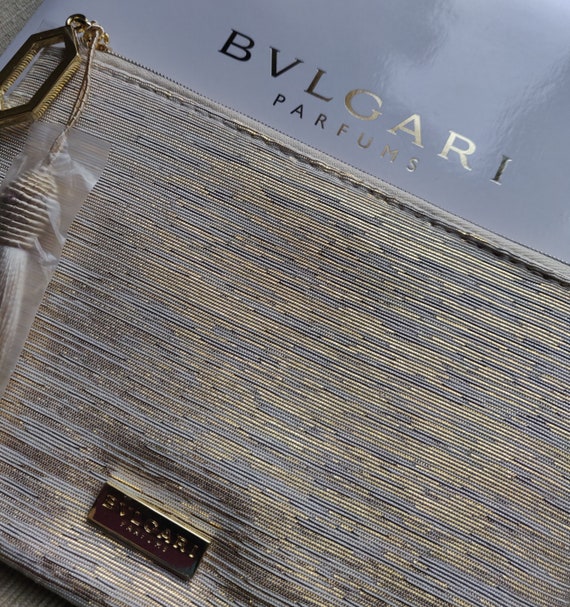 Bulgari Clutch/Trousse in golden fabric - Gem