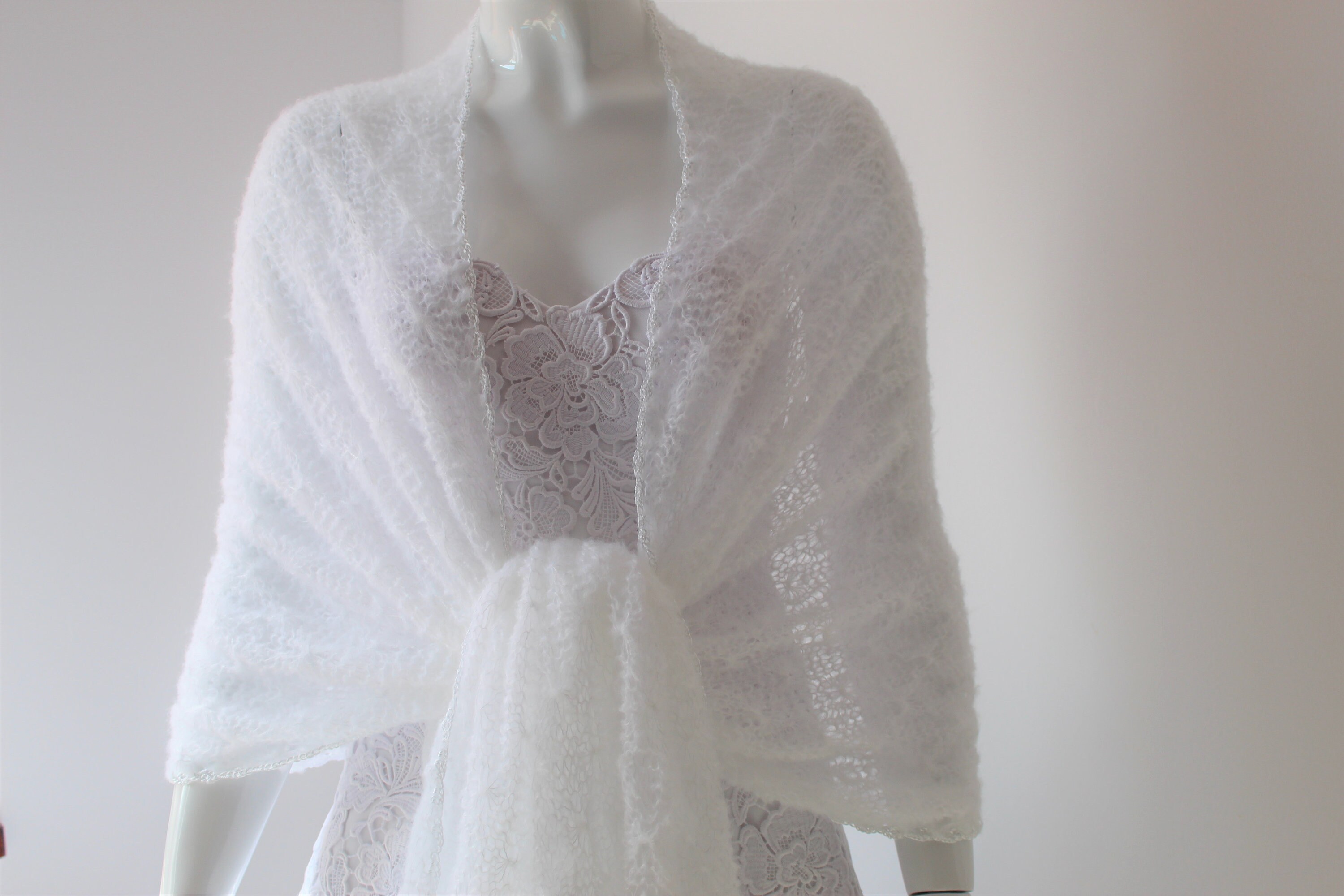 Bridal wrap for wedding Knit shawl Knitted shawl for | Etsy
