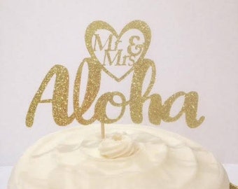Hawaiian cake topper | Etsy