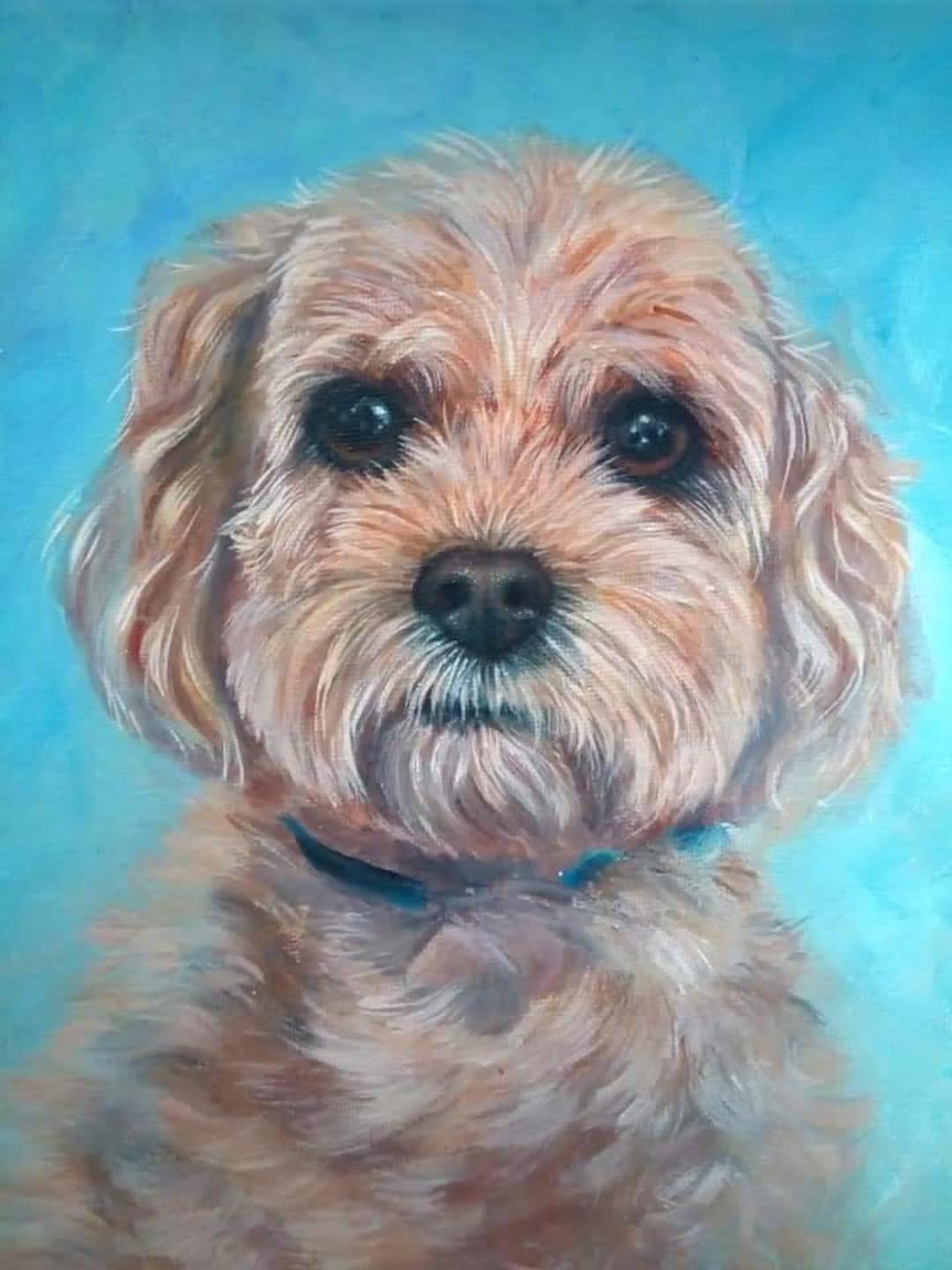 Custom Made Dog Portrait. Acrylic on Canvas. 10"x10" - Etsy