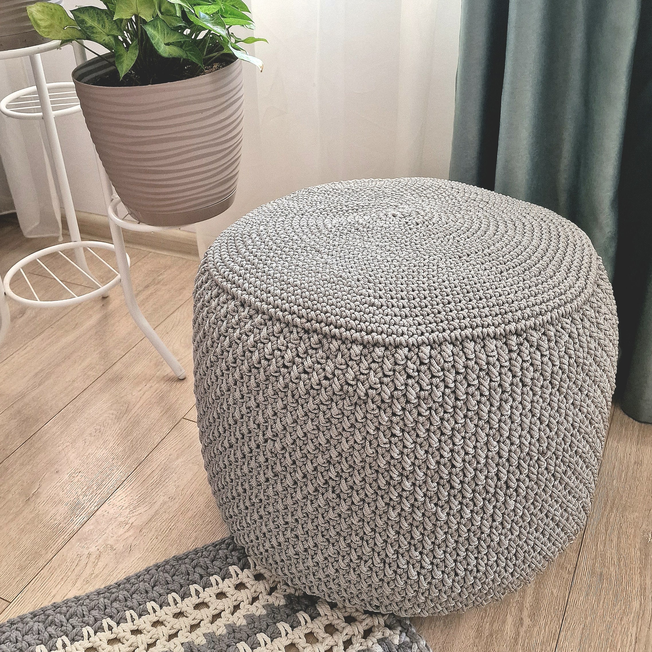 CROCHET PATTERN Floor Pouf - Pdf Digital Download. Crochet Poof Pattern ...