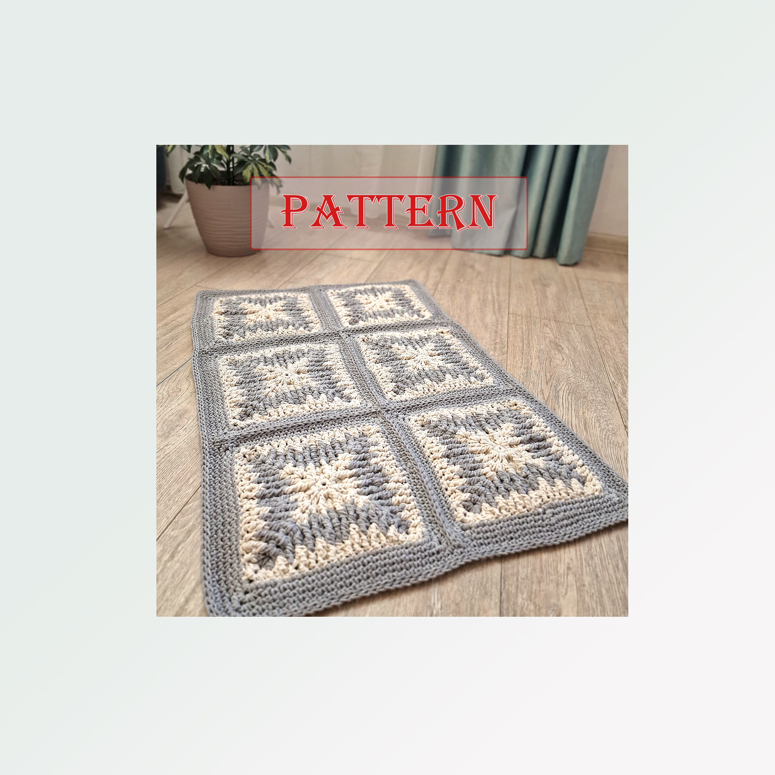 CROCHET Carpet PATTERN. Crochet Pattern Rectangular Carpet - Etsy