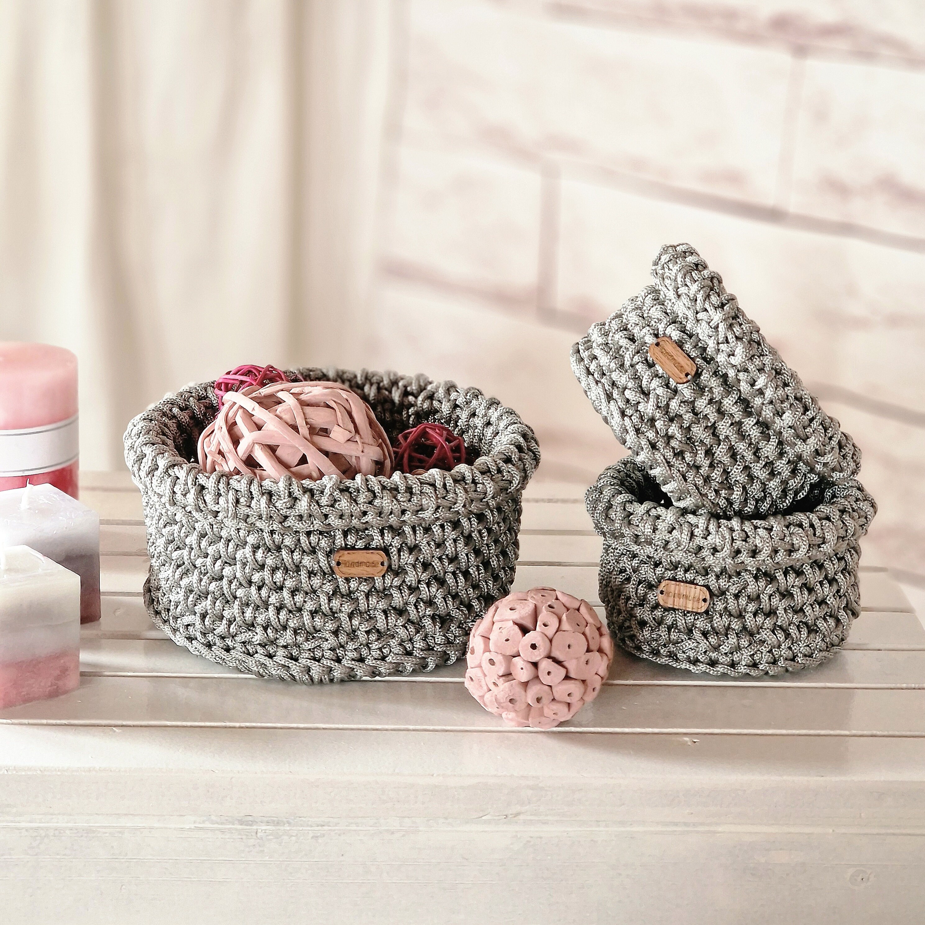 CROCHET PATTERN Basket - Pdf Digital Download. Pattern Crochet Cord ...