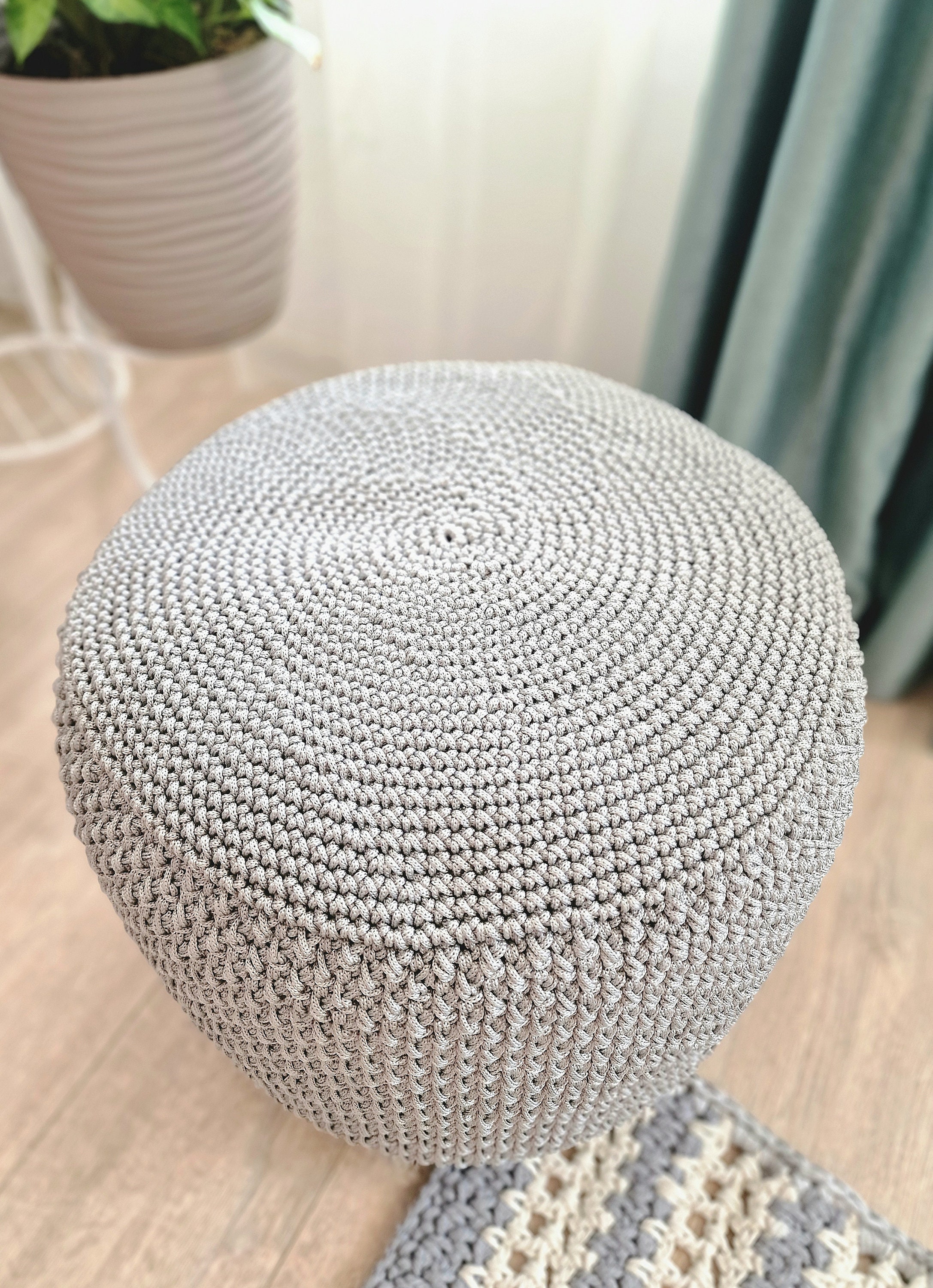 CROCHET PATTERN Floor Pouf - Pdf Digital Download. Crochet Poof Pattern ...