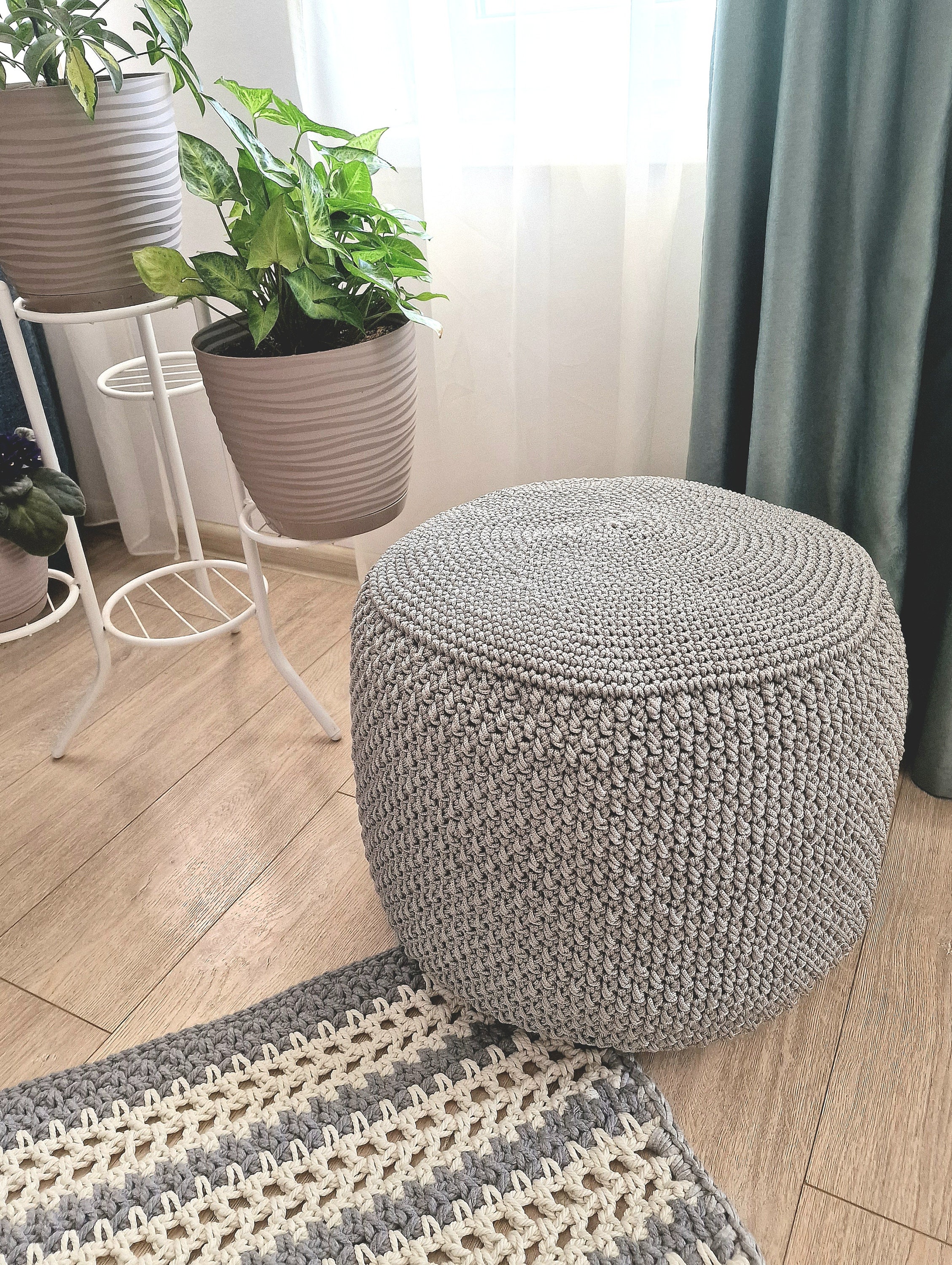 CROCHET PATTERN Floor Pouf - Pdf Digital Download. Crochet Poof Pattern ...