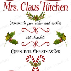 Buffalo Plaid Christmas Sign Mrs Claus Kitchen Sign - Etsy