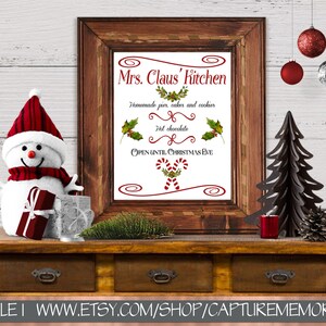Buffalo Plaid Christmas Sign Mrs Claus Kitchen Sign - Etsy