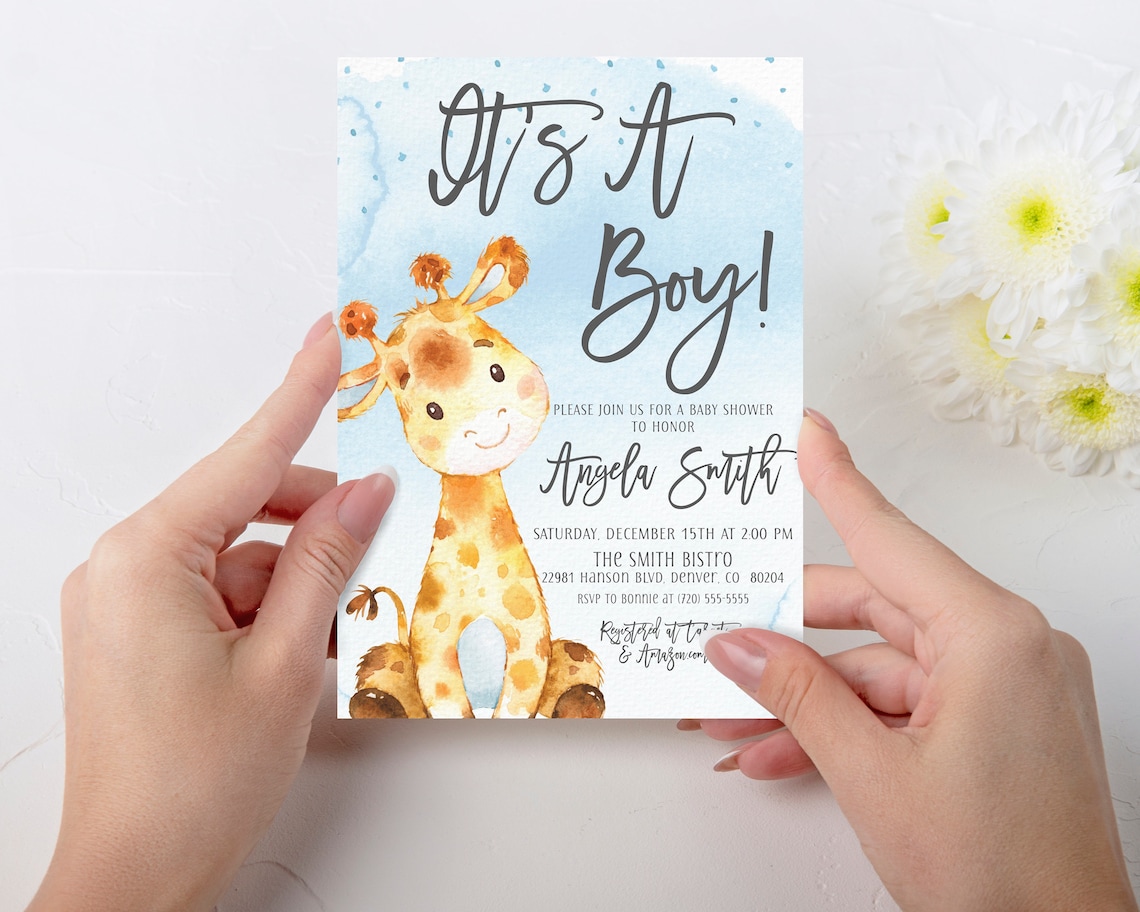 Baby Shower Invitation Boy Baby Boy Shower Invitation | Etsy