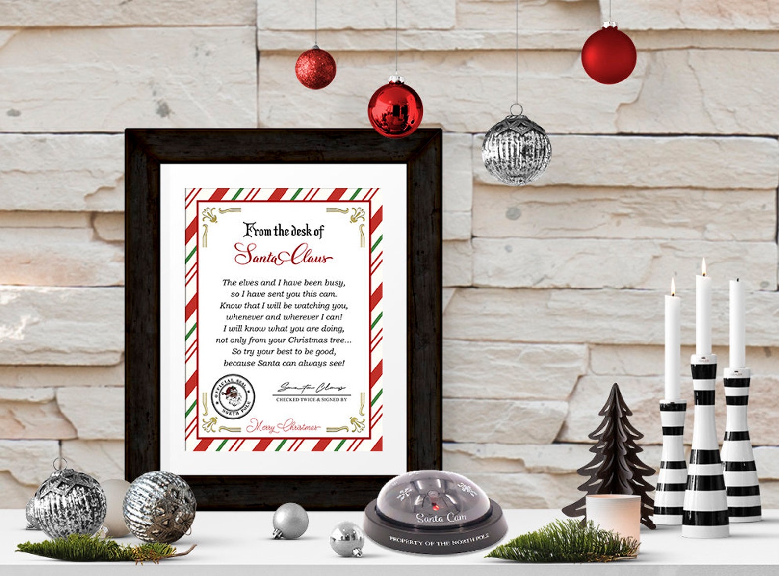 Santa Cam Letter Instant Download Printable Santa Letter - Etsy