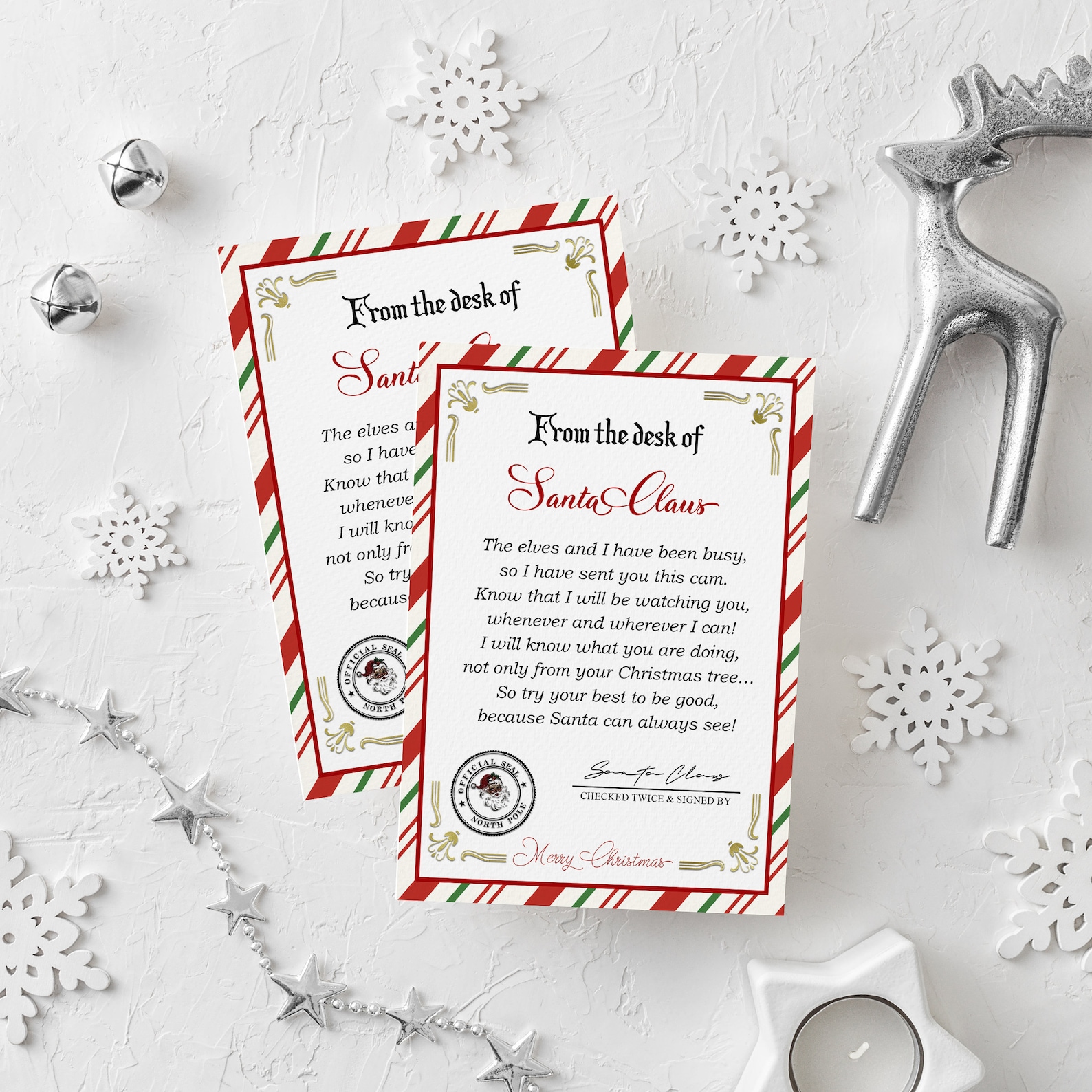 Santa Cam Letter Instant Download Printable Santa Letter - Etsy