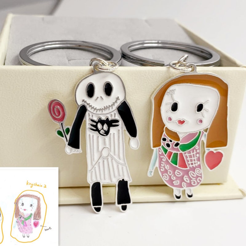 Personalized Keychain From a Drawing - Etsy