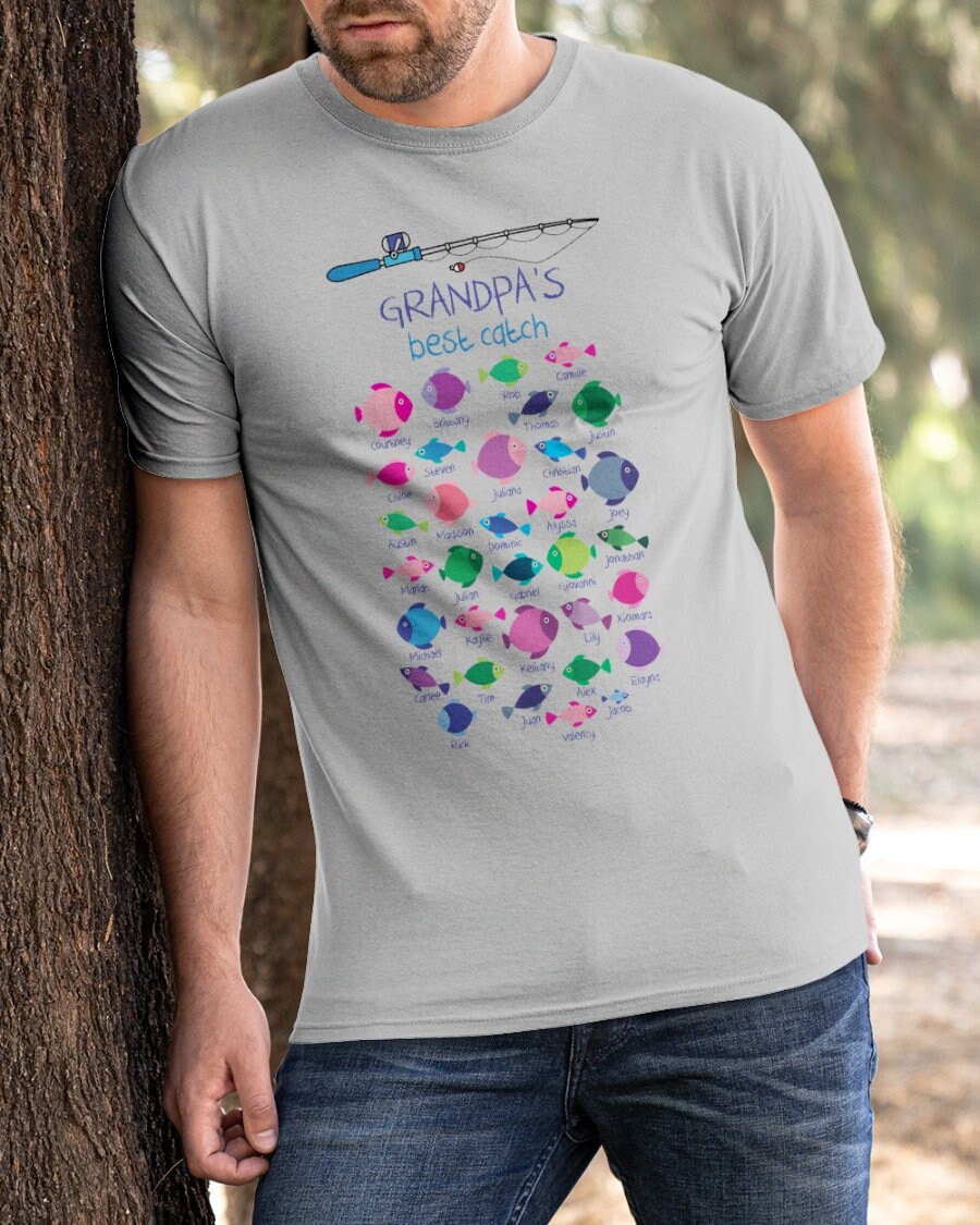 Grandpa's Best Catch Customized Tee/hoodie - Etsy