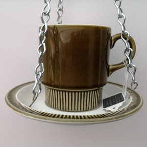 Lovely Ceramic Indoor or Outdoor Tea Cup Hanging - Etsy